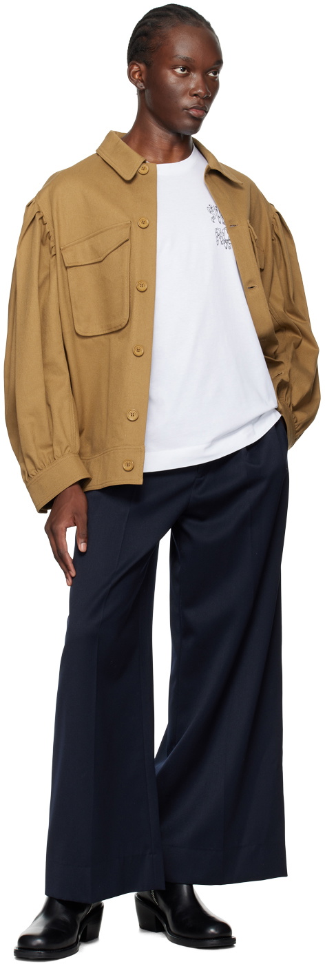 Simone Rocha White Ribbon Logo T-Shirt Simone Rocha