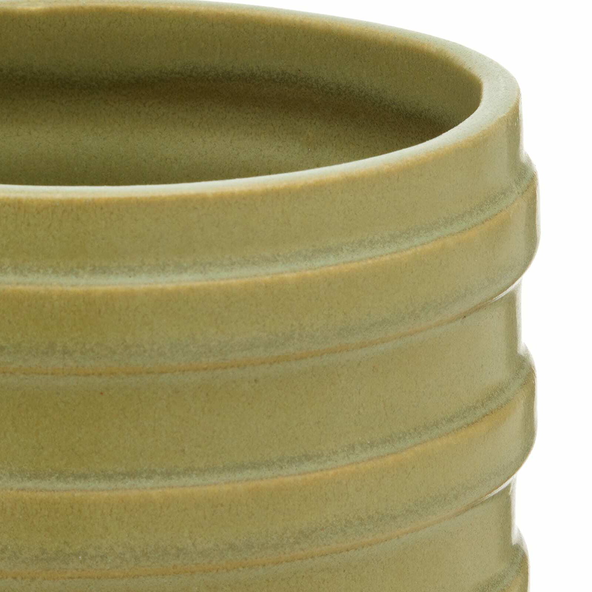 The Conran Shop Stripe Plant Pot in Green The Conran Shop