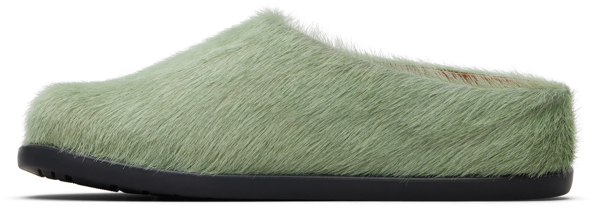 Marni Kids Green Fussbett Slip-on Loafers Marni