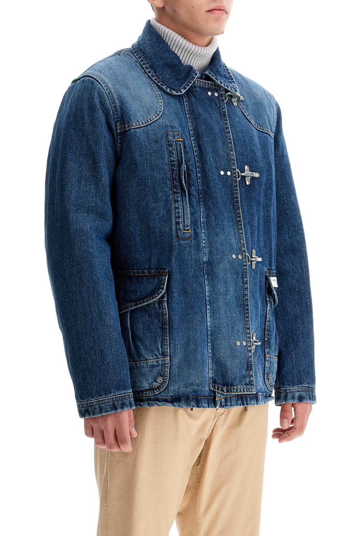 Fay Denim Jacket With 4 Hooks Fay