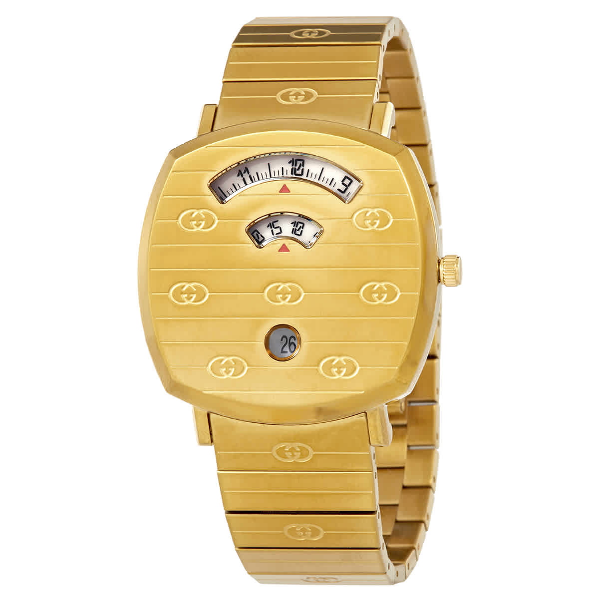 Gucci Grip Quartz Gold Dial Unisex Watch YA157409 Gucci