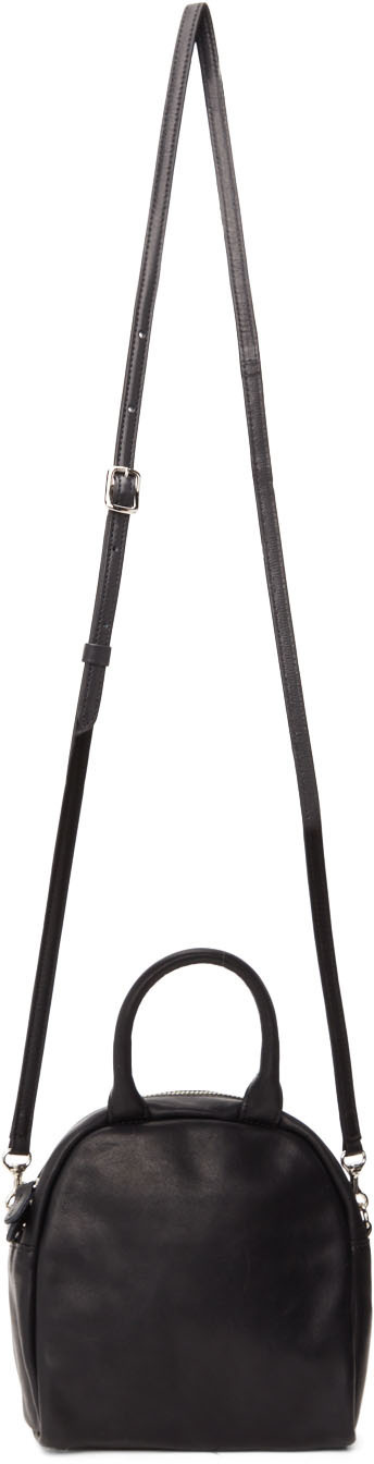 Y's Black Leather Boston Bag Ys