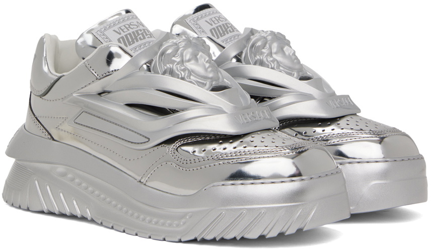 Versace Silver Odissea Sneakers Versace