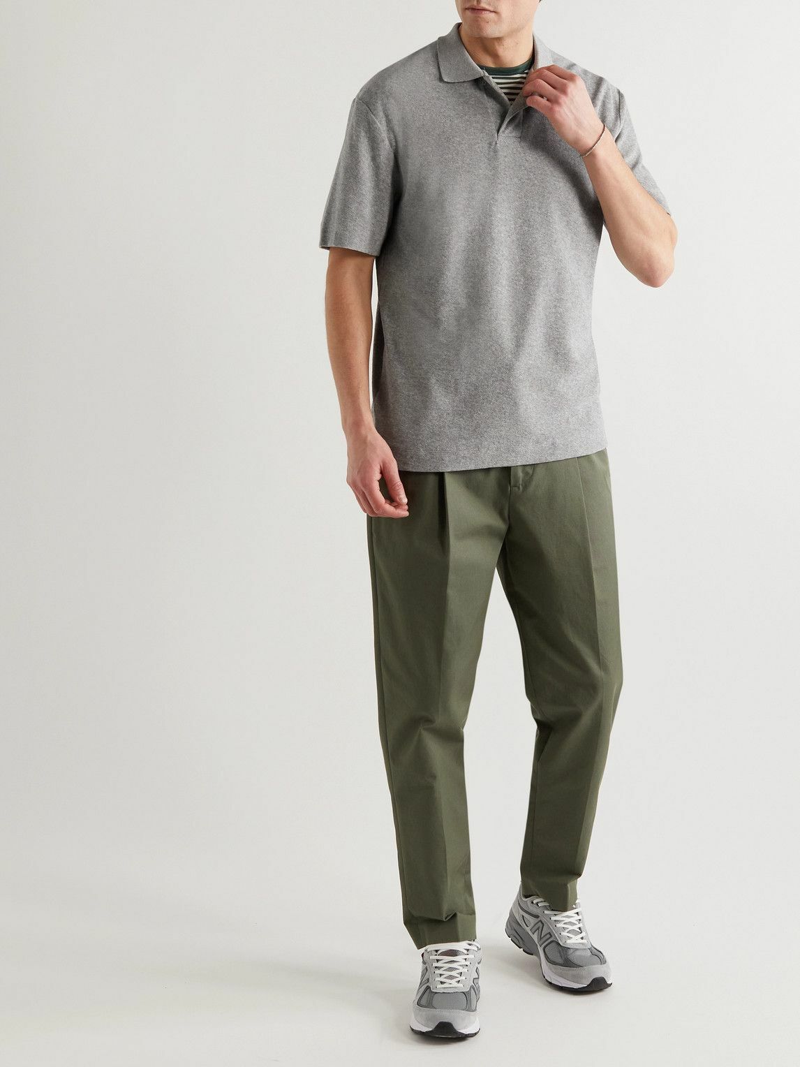Sunspel - Cotton-Terry Polo Shirt - Gray Sunspel