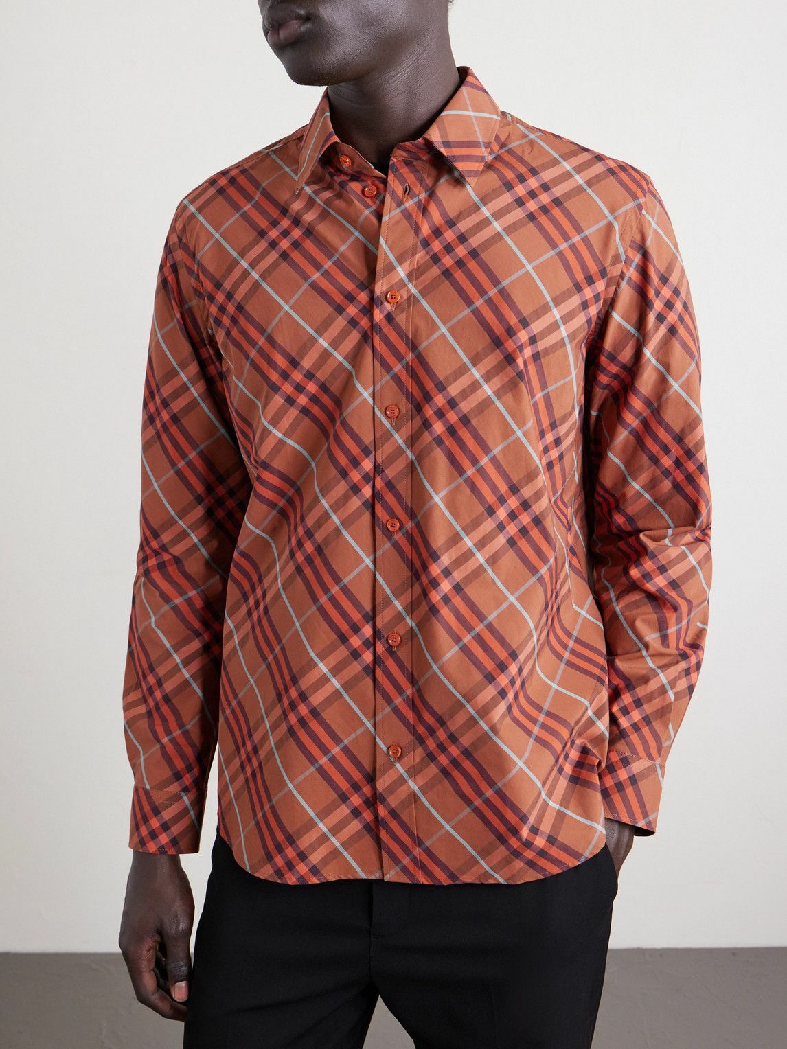 Burberry - Robert Checked Cotton Shirt - Brown Burberry
