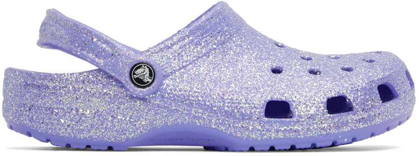 Crocs Purple Classic Glitter Clogs Crocs