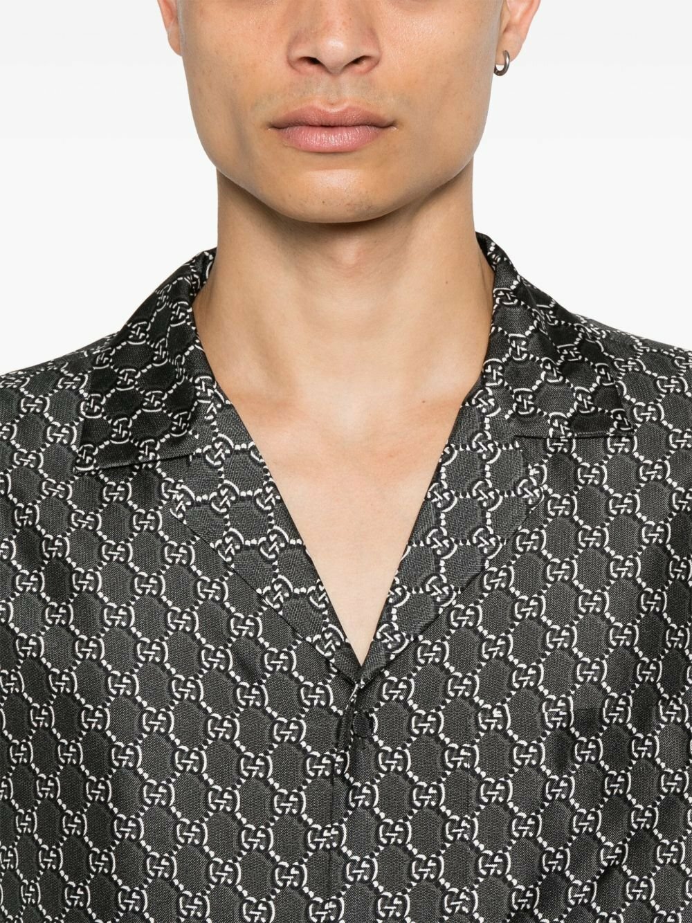 Gucci Grey GG-Print Shirt Gucci