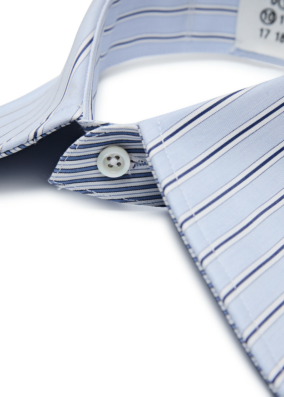 Maison Margiela Striped Cotton-poplin Collar Stripe Maison Margiela