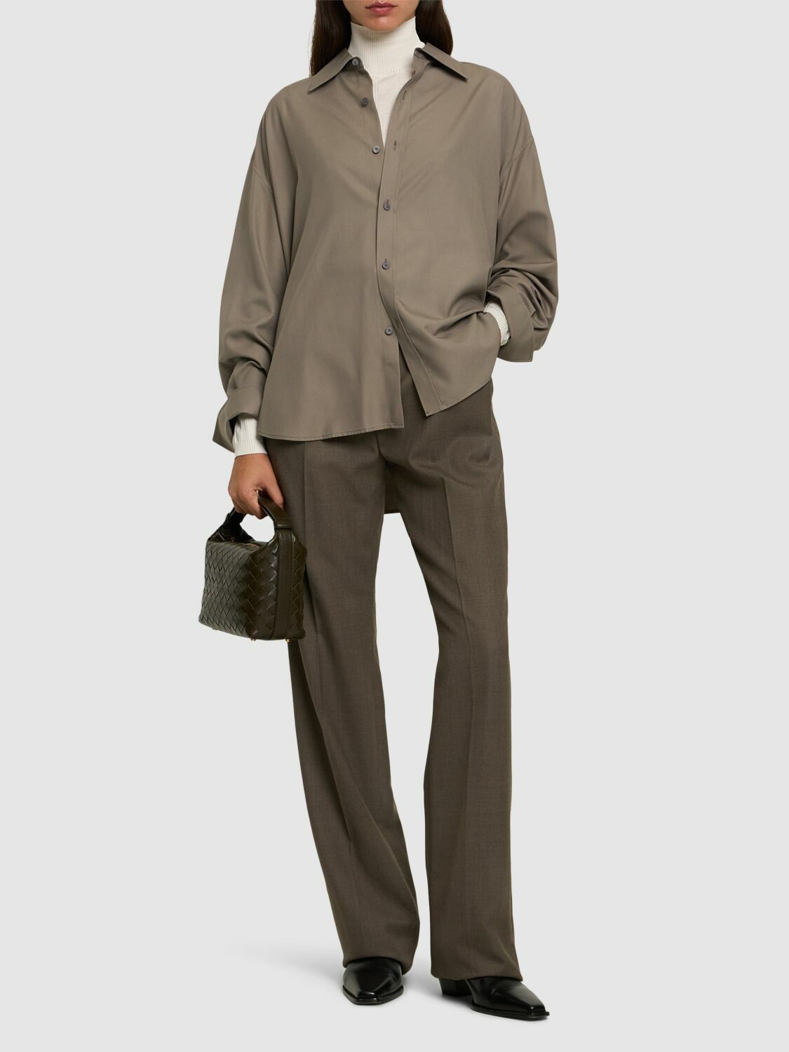 CARVEN Silk Ribbed Knit Top Carven