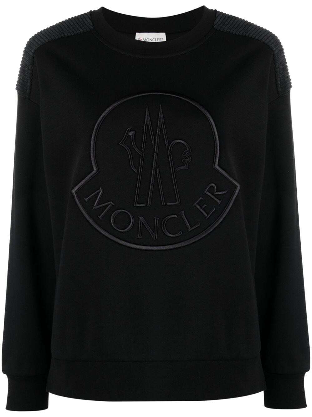 MONCLER - Logo Cotton Crewneck Sweatshirt Moncler