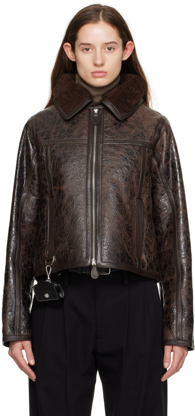 Saks Potts Brown Cosmo Shearling Jacket Saks Potts