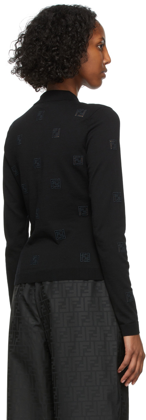 Fendi Black FF Cardigan Fendi