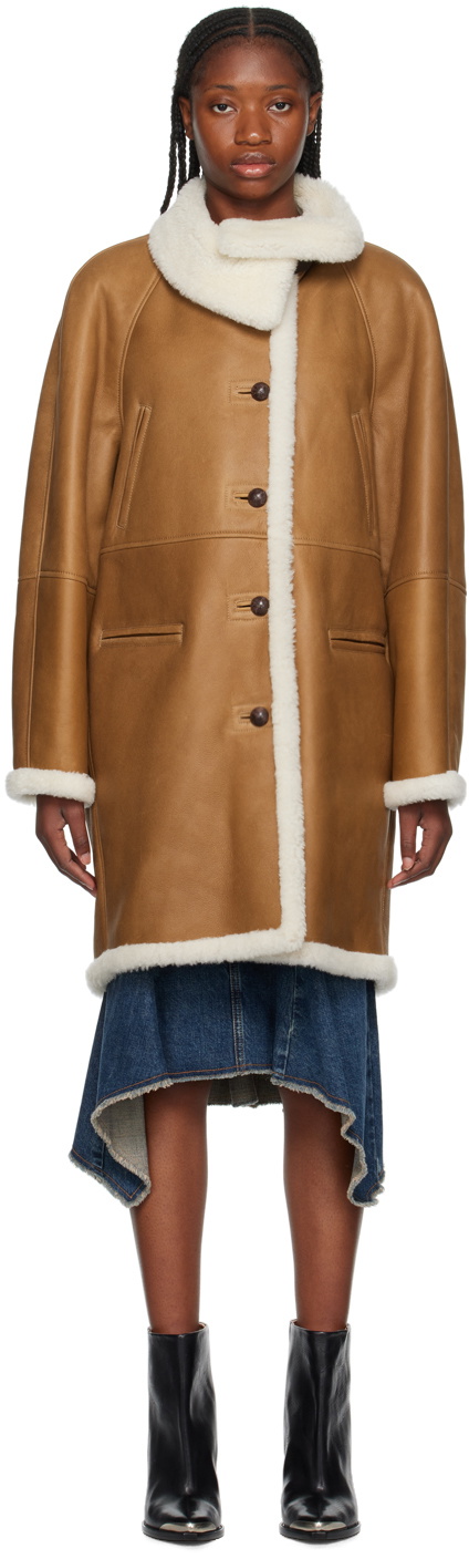 Isabel Marant Tan Astana Shearling Coat Isabel Marant