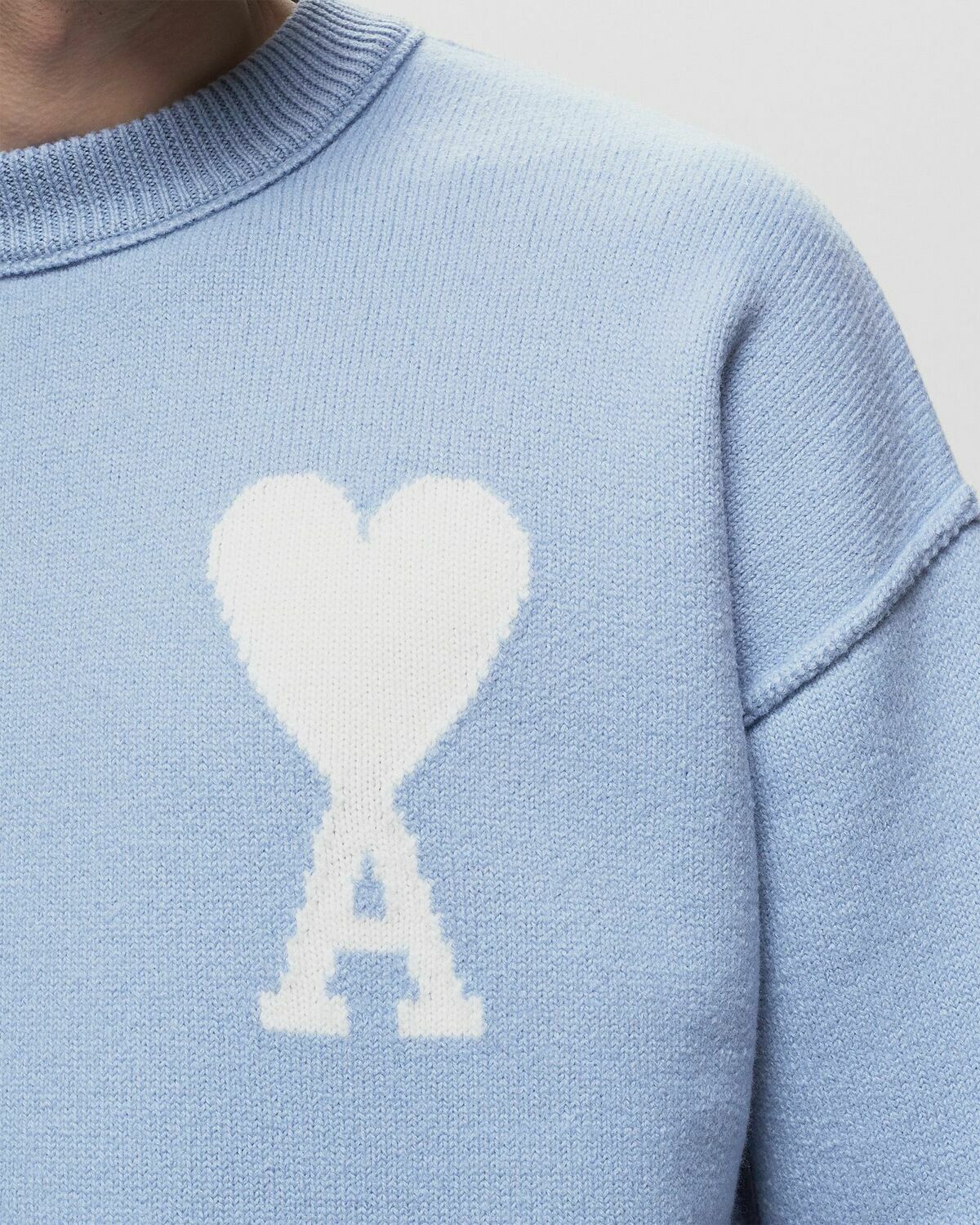 Ami Paris Off White Adc Sweater Blue Pullovers AMI