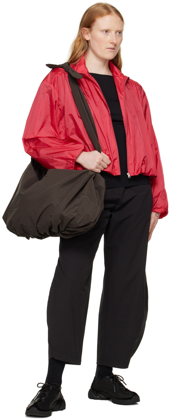 AMOMENTO Red Shirred Jacket AMOMENTO