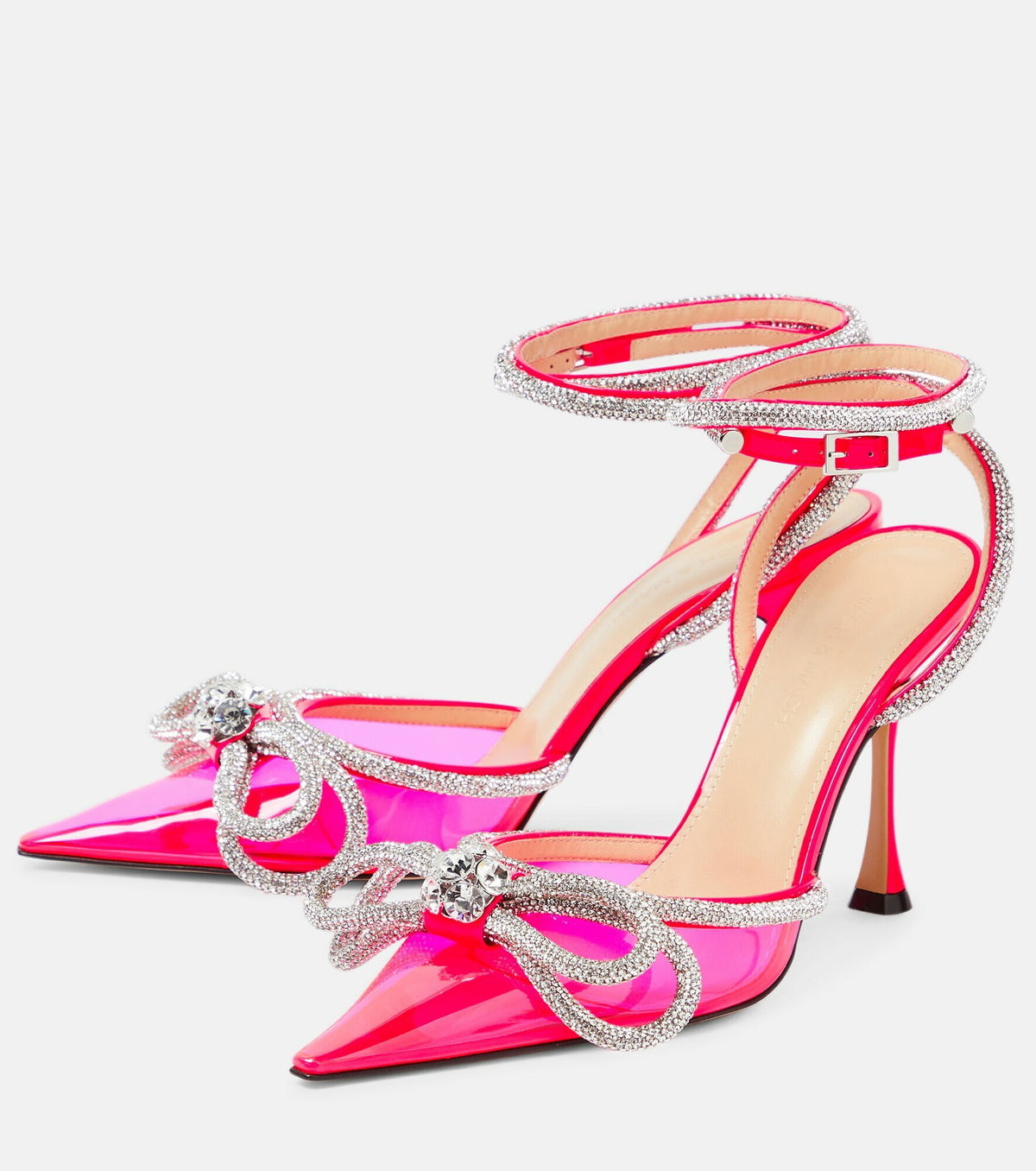 Mach & Mach - Double Bow embellished PVC pumps MACH & MACH