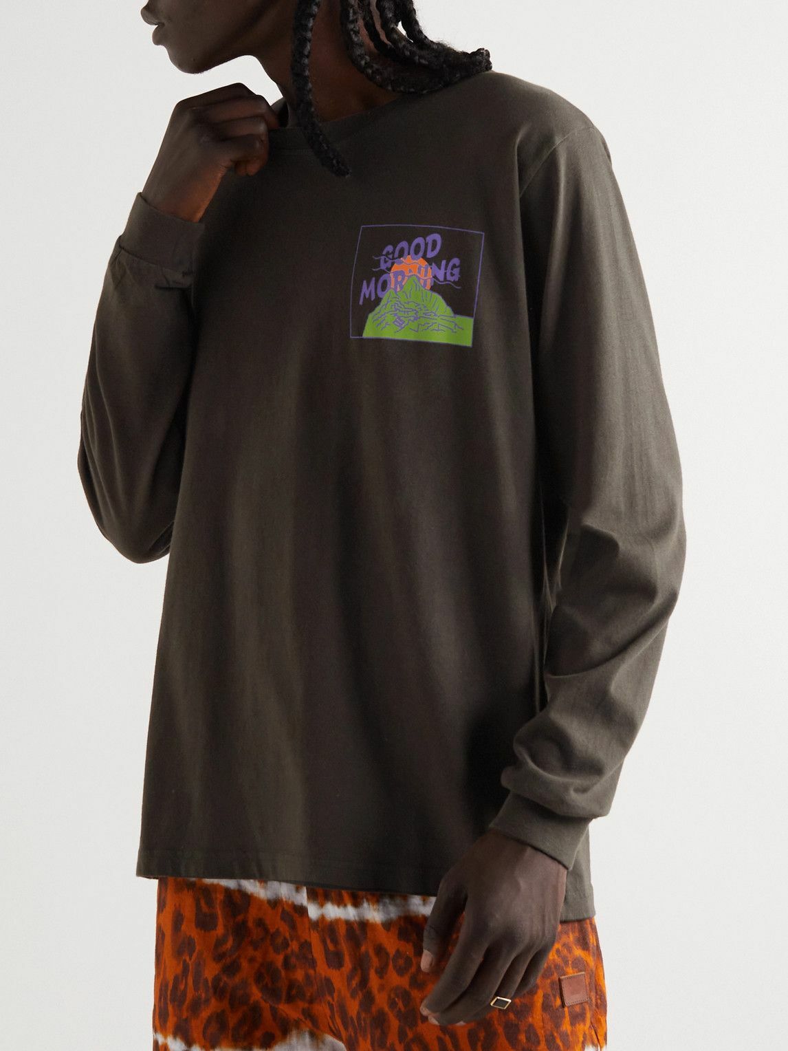 GOOD MORNING TAPES - Mountain Printed Organic Cotton-Jersey T-Shirt ...