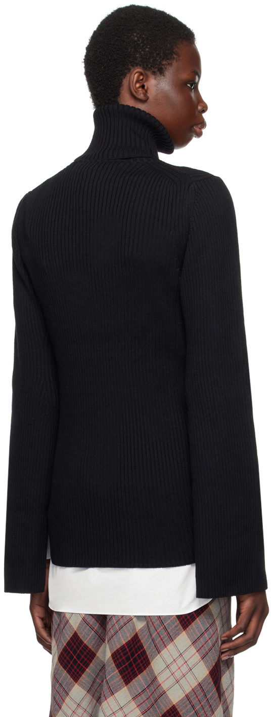 Junya Watanabe Black Vented Cuff Turtleneck Junya Watanabe
