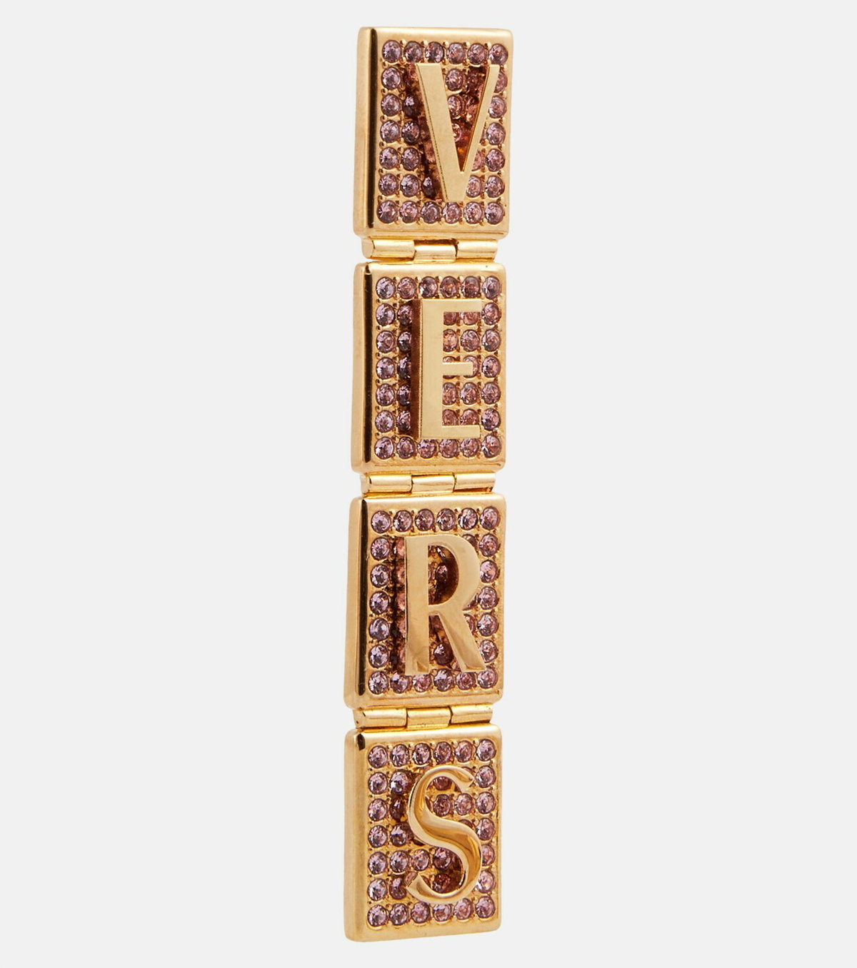 Versace Logo crystal-embellished earrings Versace