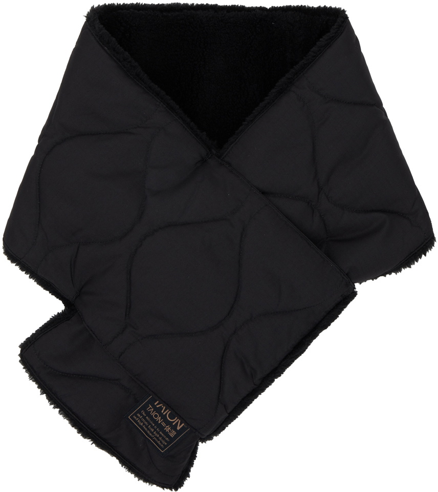 TAION Reversible Black Military Down Scarf Taion Extra