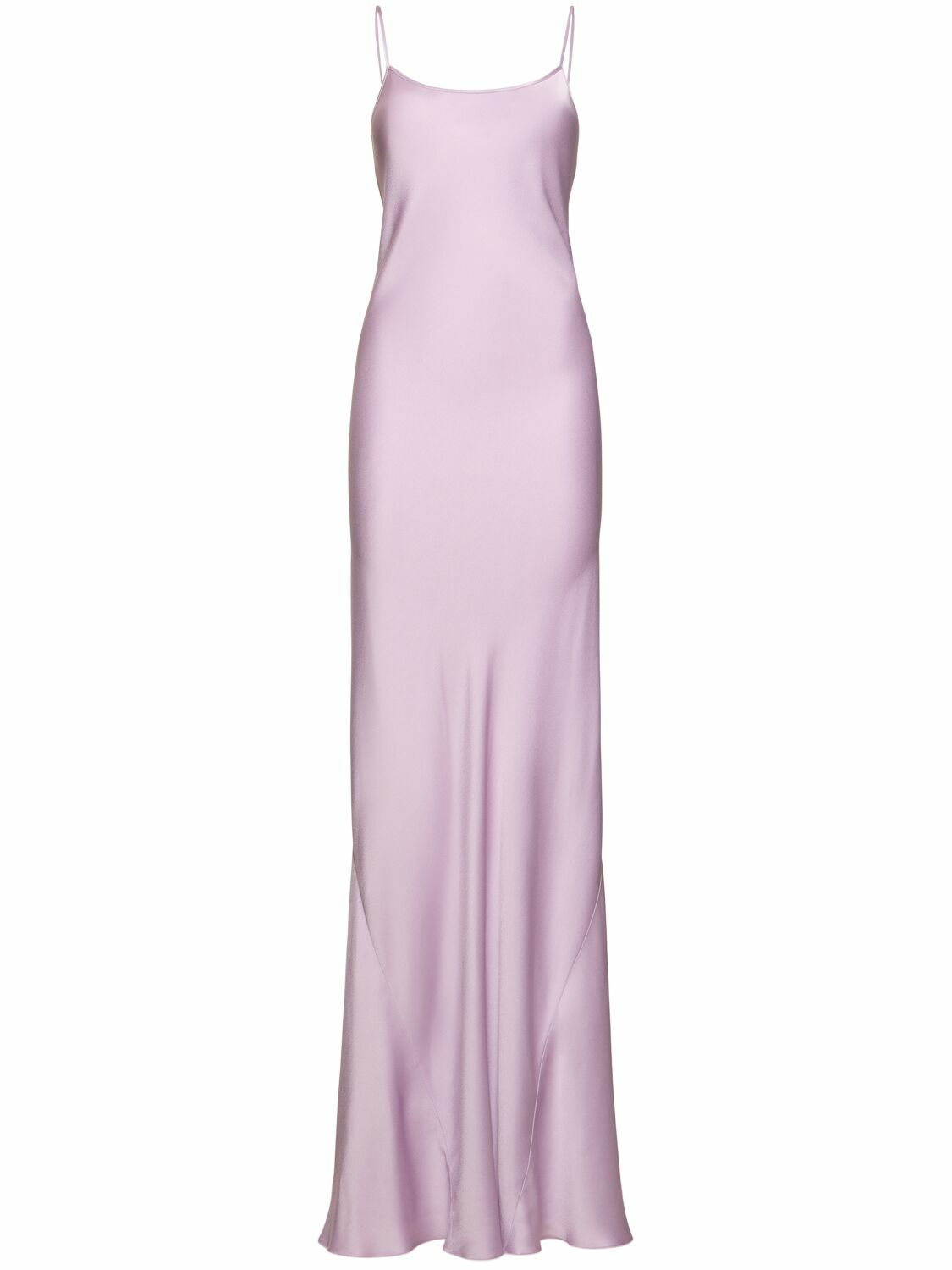 VICTORIA BECKHAM Cami Satin Open Back Long Dress Victoria Beckham
