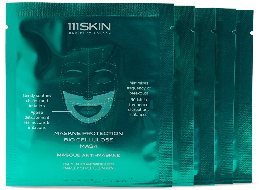 111 Skin Five-Pack Maskne Protection Bio Cellulose Masks, 10 mL 111SKIN