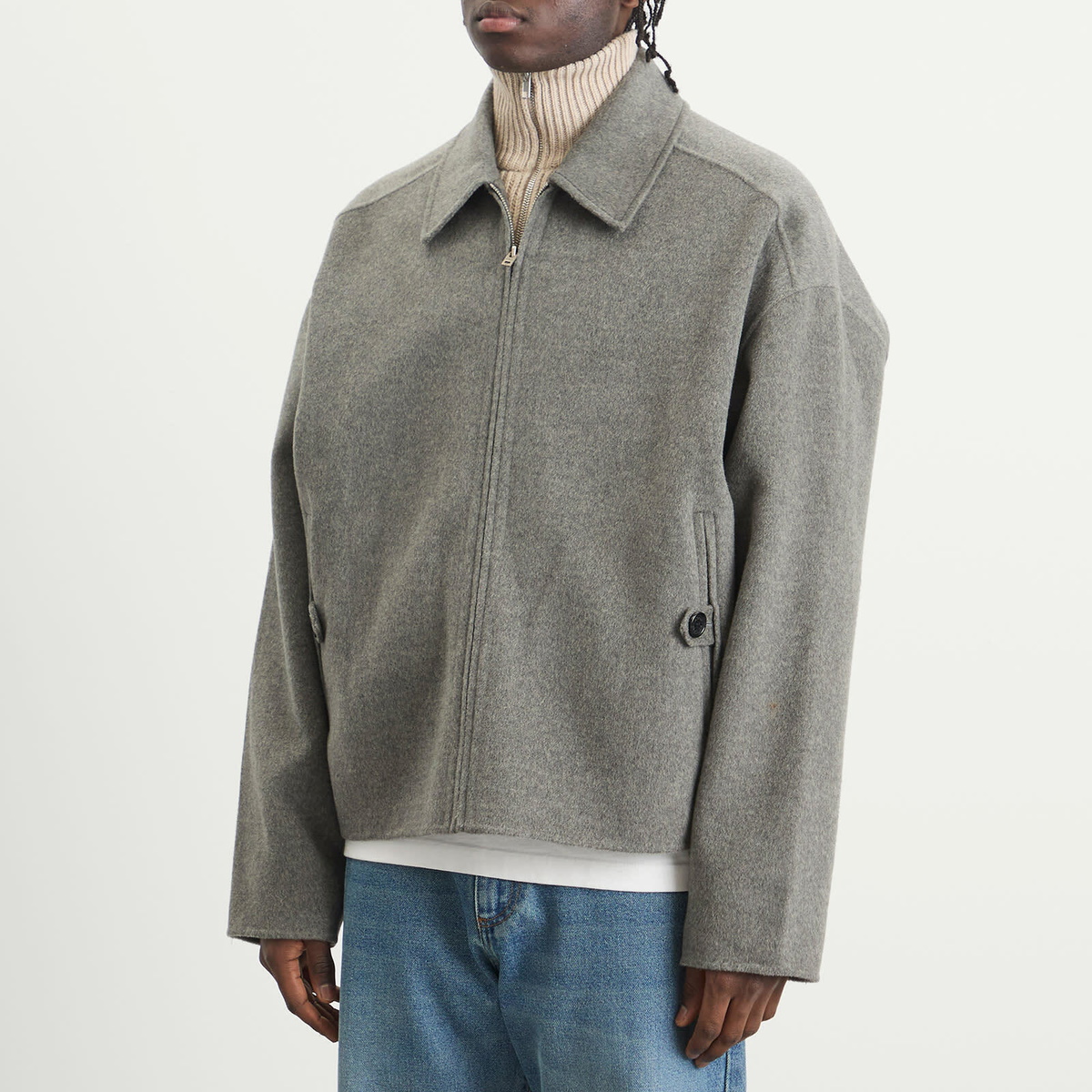 Acne Studios Men's Wool Cashmere Jacket in Vintage Grey Melange Acne ...