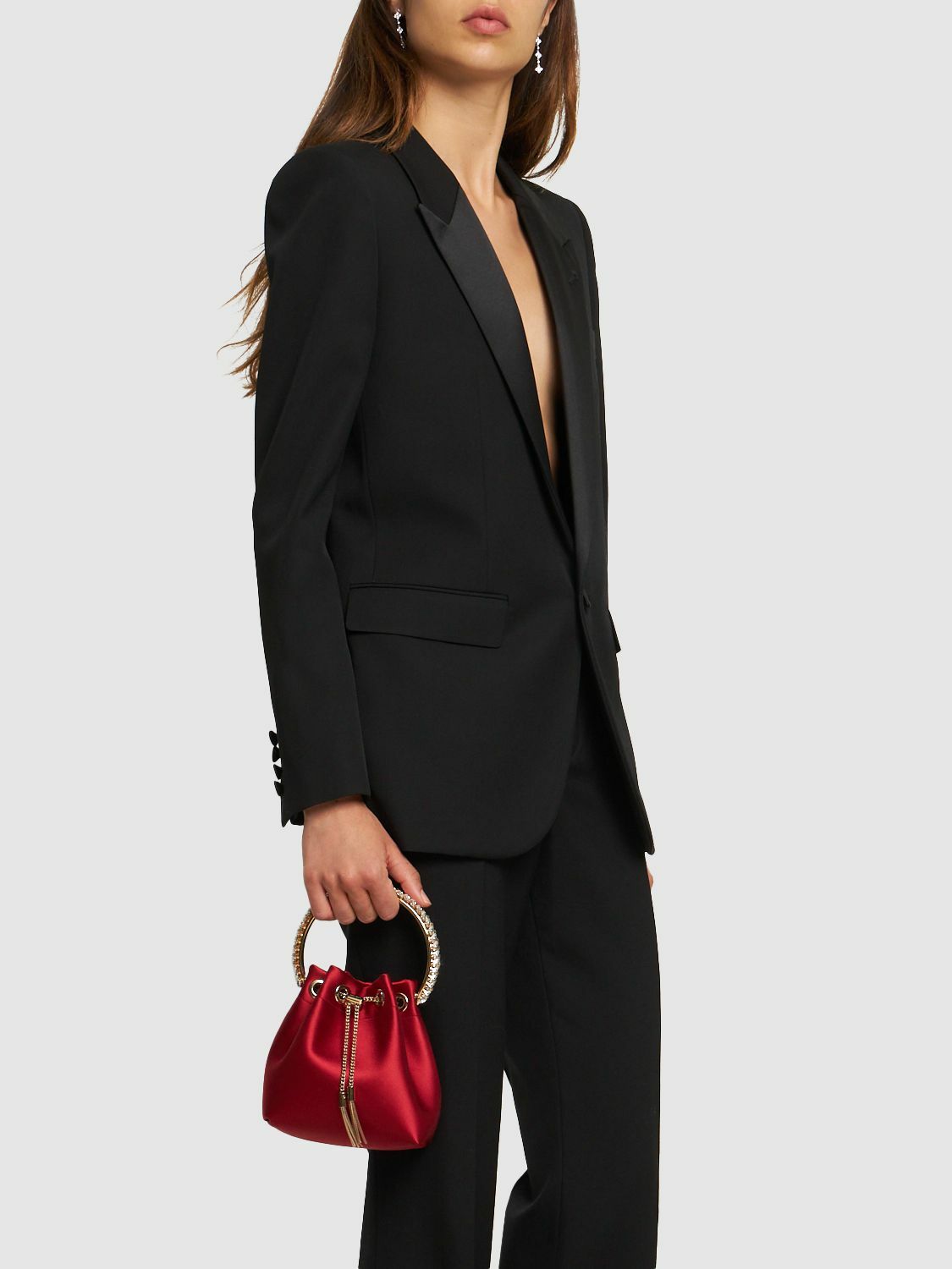 JIMMY CHOO - Lvr Exclusive Bon Bon Satin Bucket Bag Jimmy Choo