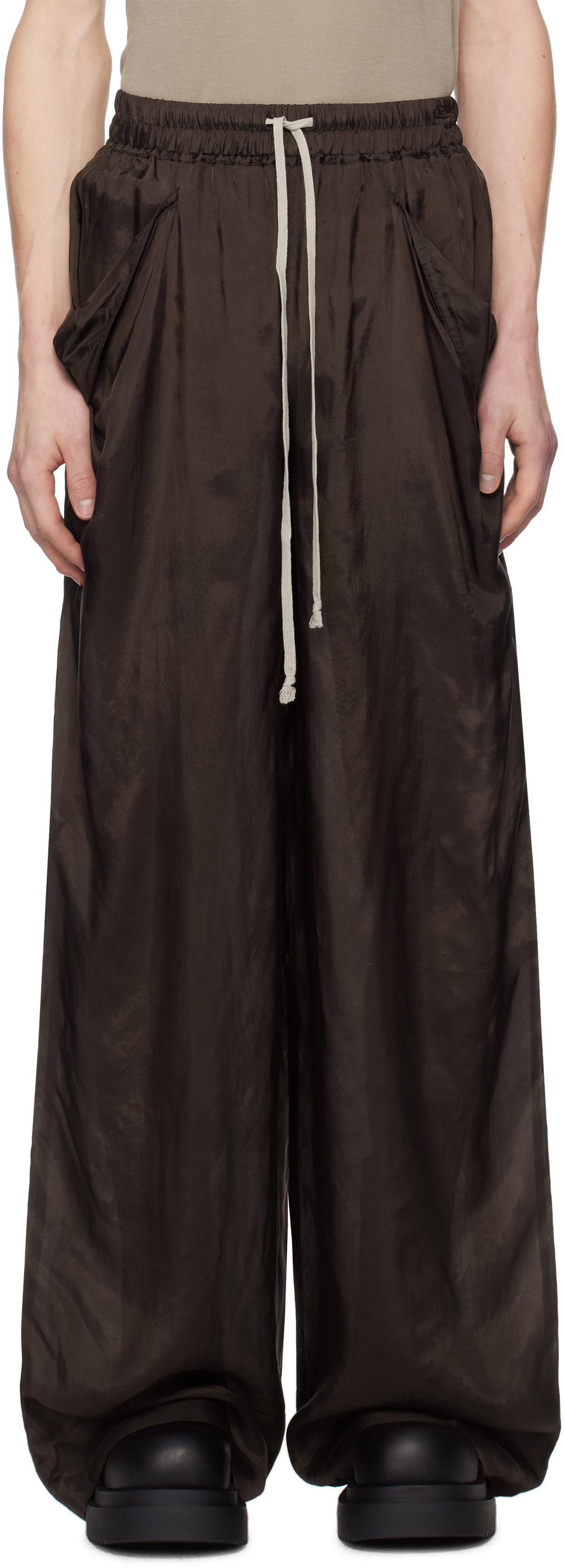 Rick Owens Brown Hollywood Lido Trousers Rick Owens