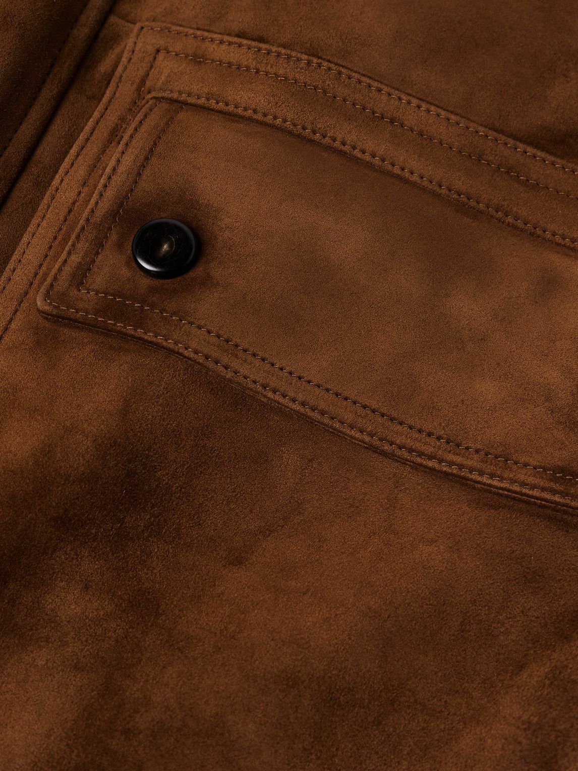 Dunhill - Belted Suede Field Jacket - Brown Dunhill