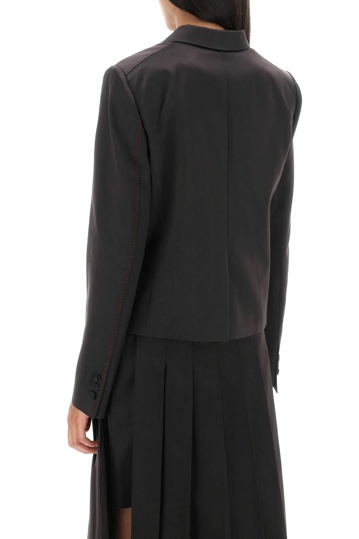 FENDI short duchesse jacket Brown Fendi