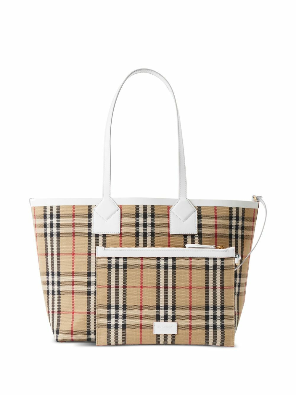 BURBERRY - Check Motif Small Tote Bag Burberry