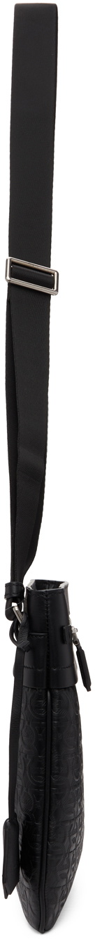 Salvatore Ferragamo Black Embossed Messenger Bag Salvatore Ferragamo