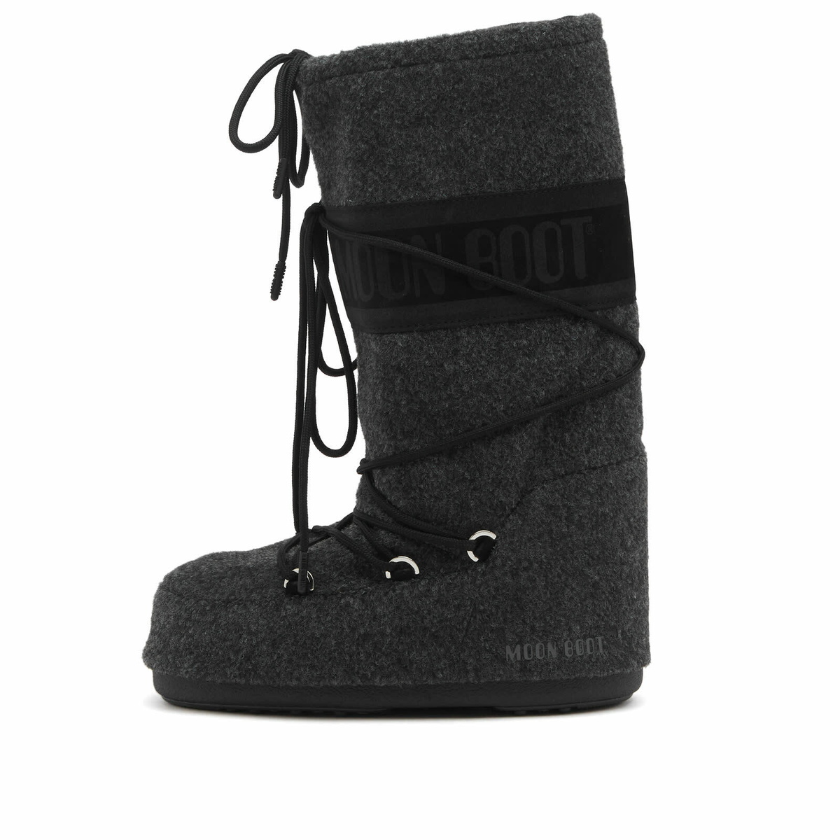 Moon Boot Women's Icon Felt in Black Melange Moon Boot