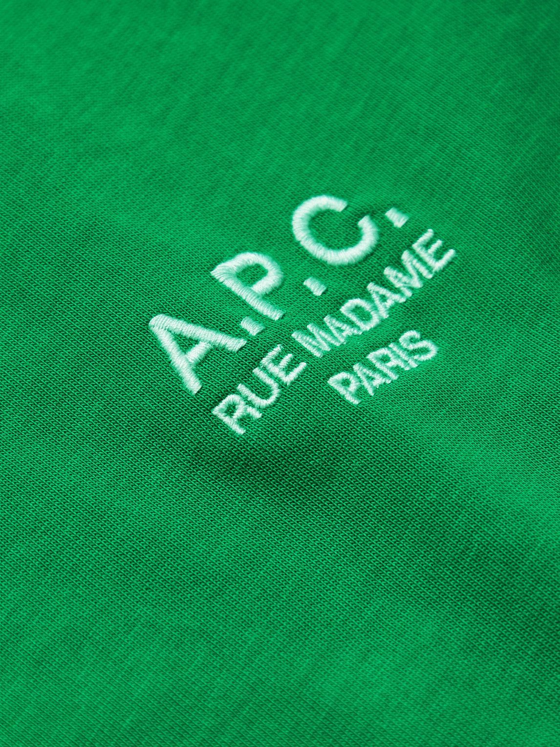 A.P.C. - Logo-Embroidered Cotton-Jersey T-Shirt - Green A.P.C.