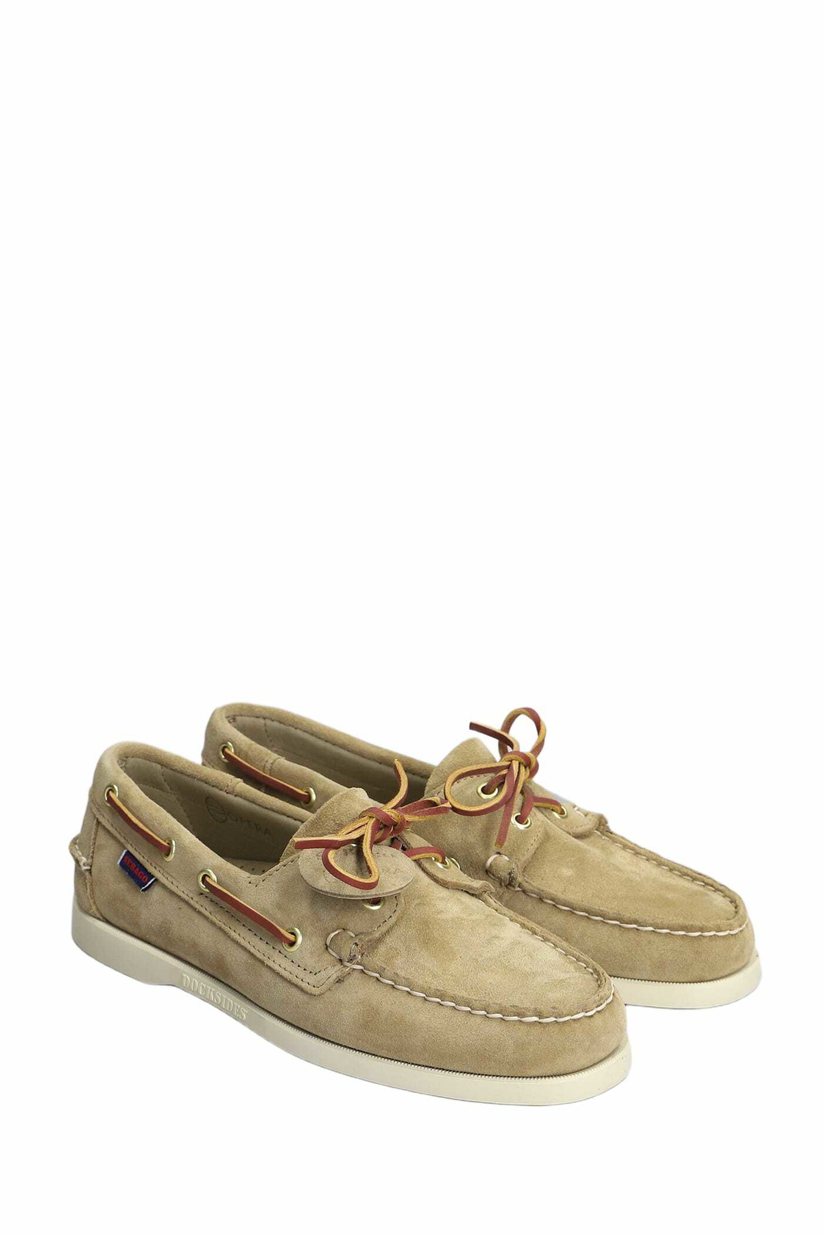 Sebago Portland Artisian Loafers In Beige Suede Sebago
