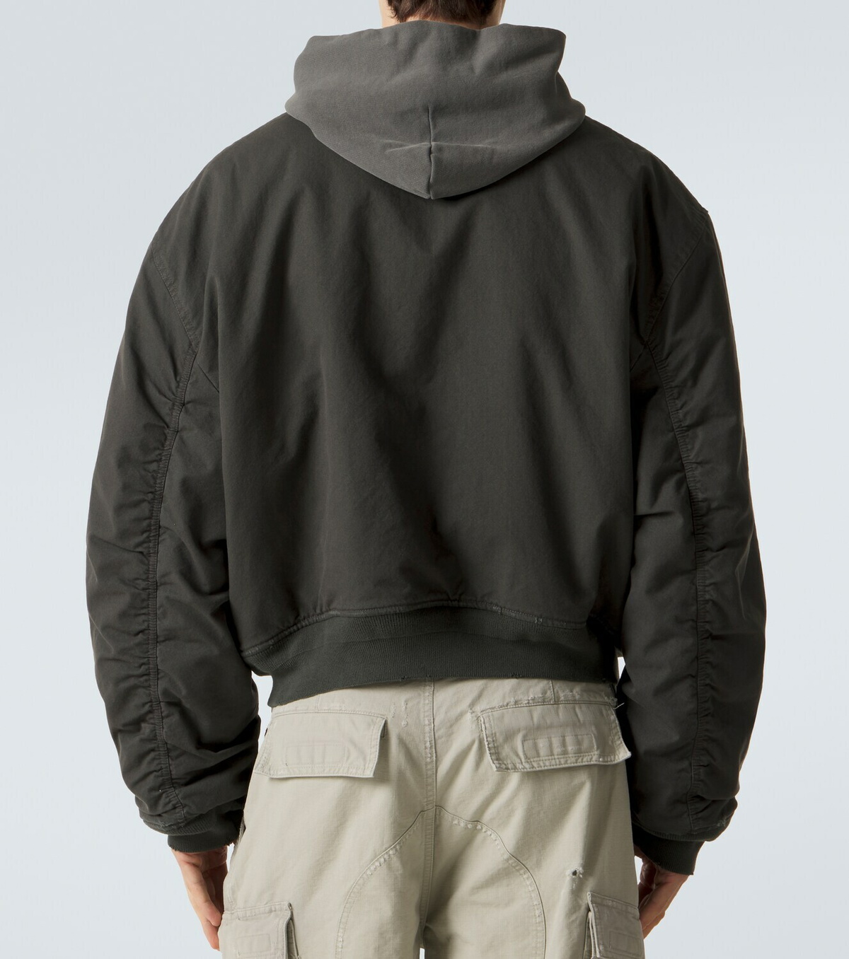 Balenciaga Cotton-blend hooded bomber jacket Balenciaga