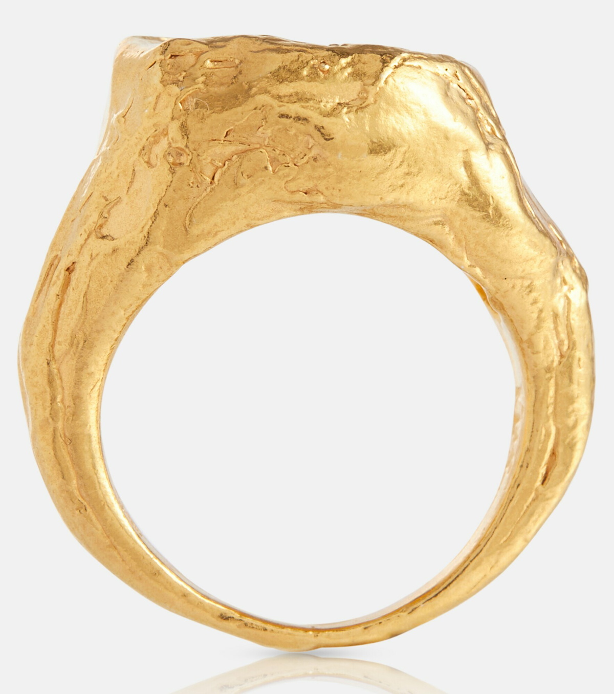 Alighieri - Cancer 24kt gold-plated signet ring Alighieri