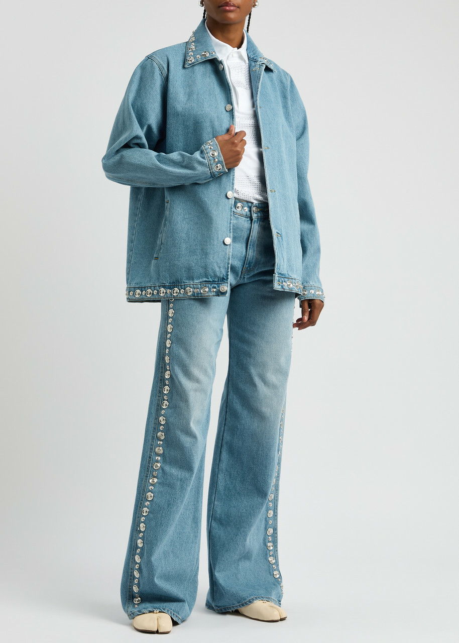 Coperni Studded Denim Jacket Blue Coperni