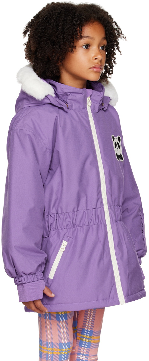 Mini Rodini Kids Purple Panda Jacket Mini Rodini