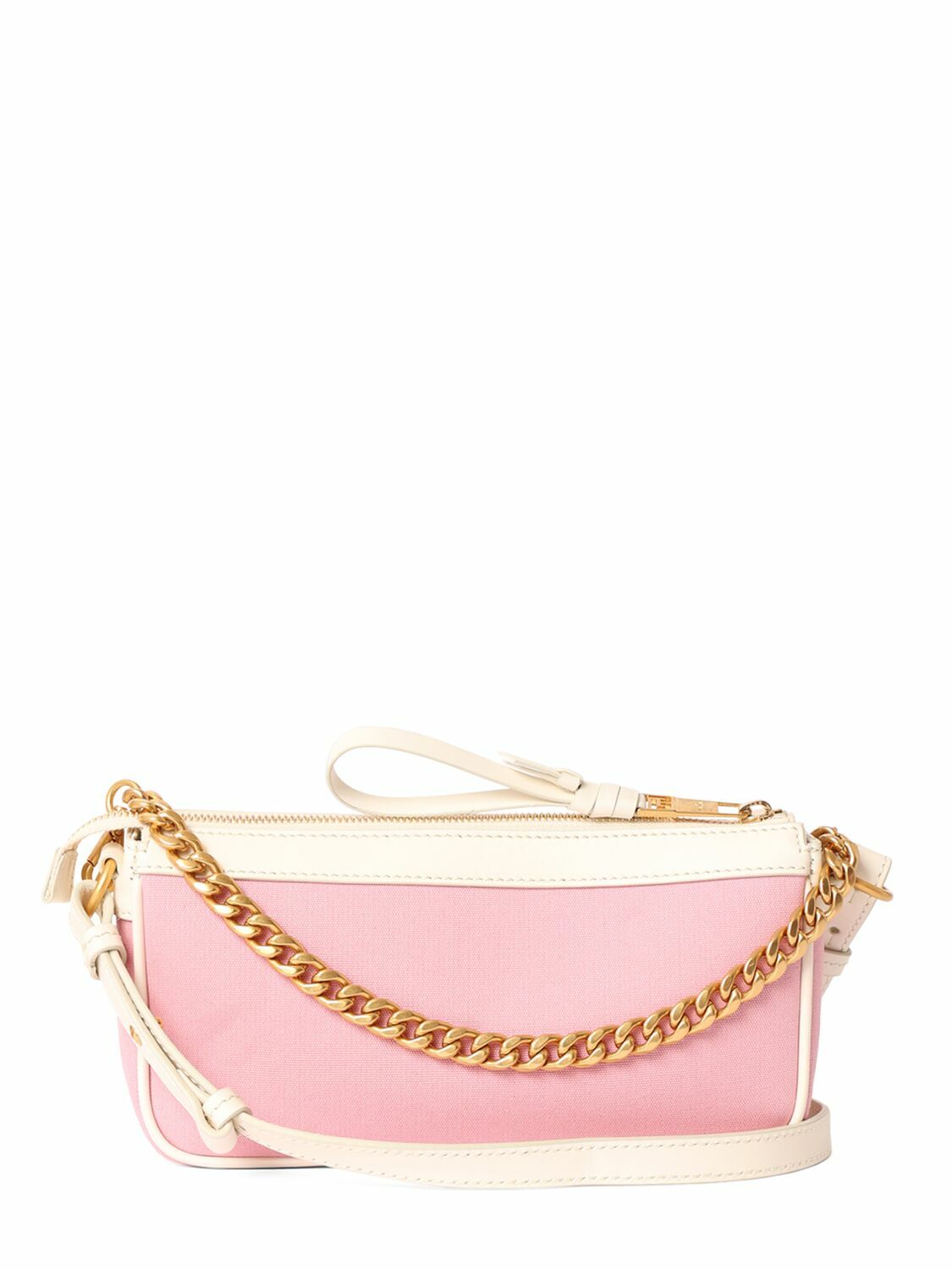 BALMAIN - B-army Canvas Chain Clutch Balmain