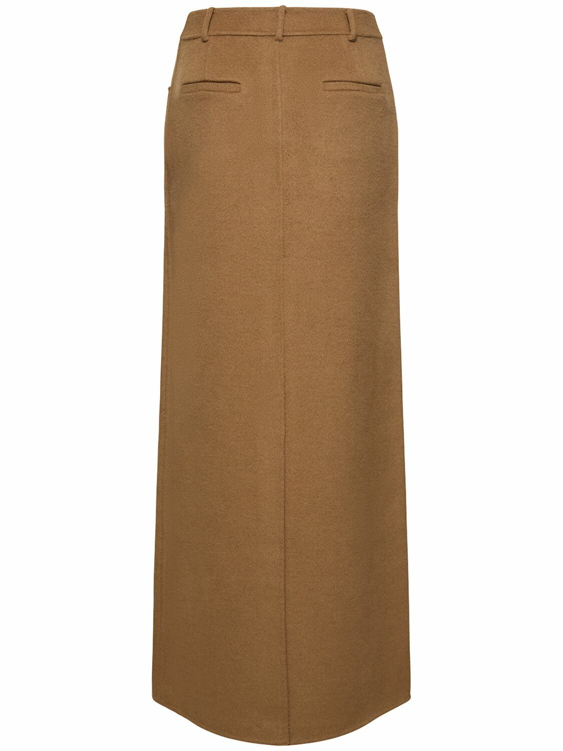 THE FRANKIE SHOP Malvo Wool Long Pencil Skirt The Frankie Shop