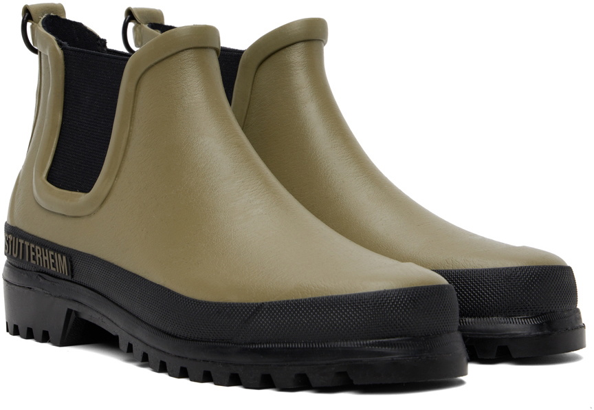 Stutterheim Green Novesta Edition Rainwalker Chelsea Boots Stutterheim