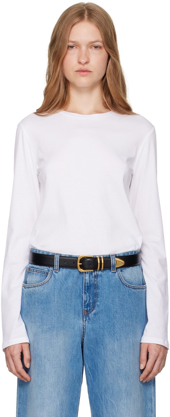 The Row White Sherman Long Sleeve T-shirt The Row