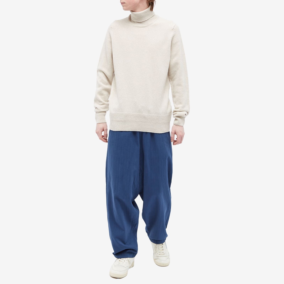 John Smedley Men's Kolton Roll Neck Knit in Pampas John Smedley
