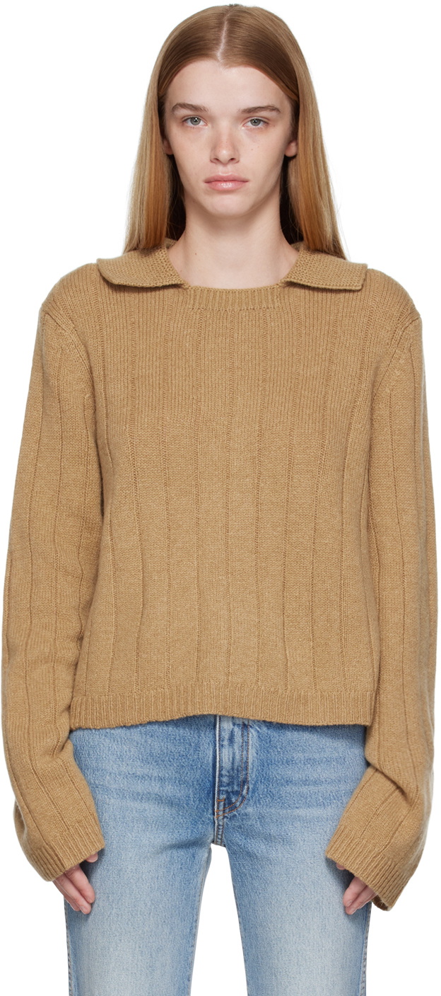 KHAITE Tan Mateo Sweater Khaite