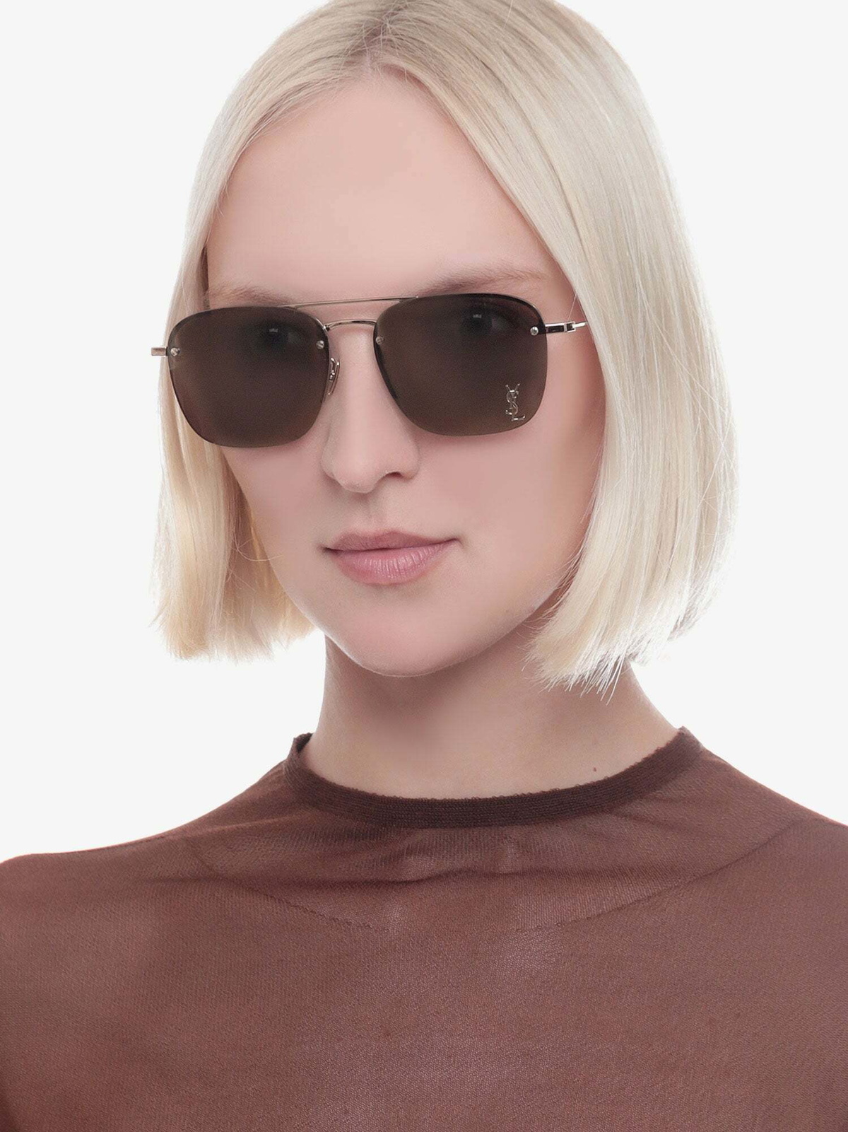 Saint Laurent Sl 309 Brown Womens Saint Laurent