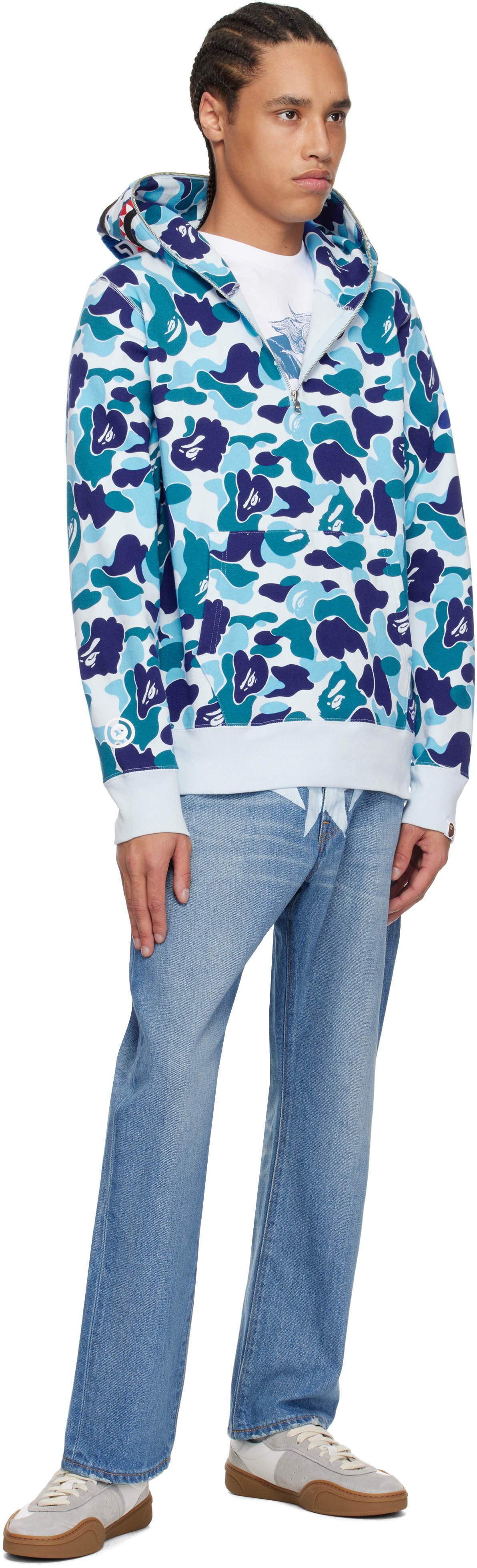 BAPE Blue Twin Sta Relaxed Fit 13 Oz Jeans A Bathing Ape