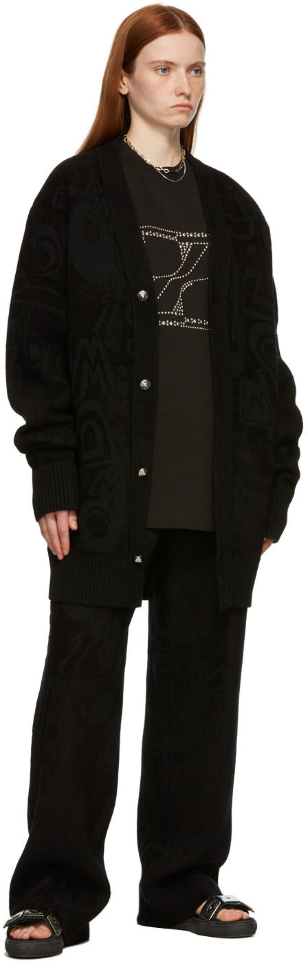 We11done Black Hotfix Logo T-Shirt We11done