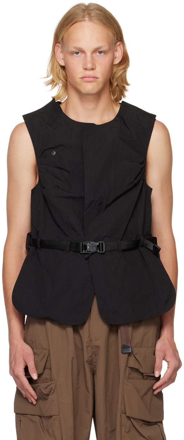 Archival Reinvent Black Detachable Pocket Vest Archival Reinvent